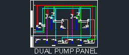 CAD Fórum - Blok: DUAL PUMP CONTROL PANEL WIRING (Liniová schemata)
