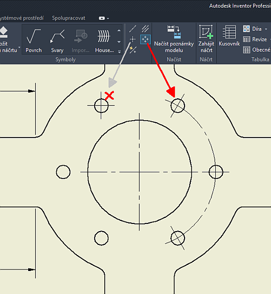 CAD Forum - Why are the hole center marks in Inventor not aligned to ...