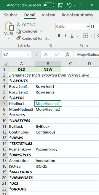 CAD Forum - RenameCSV - rename layers, blocks, layouts, views ... CAD Forum - RenameCSV - rename layers, blocks, layouts, views ...