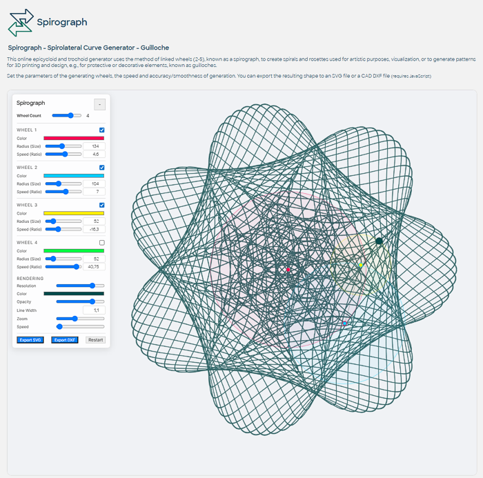 CAD Forum - How to generate a spirograph curve, guilloche, for CAD ...